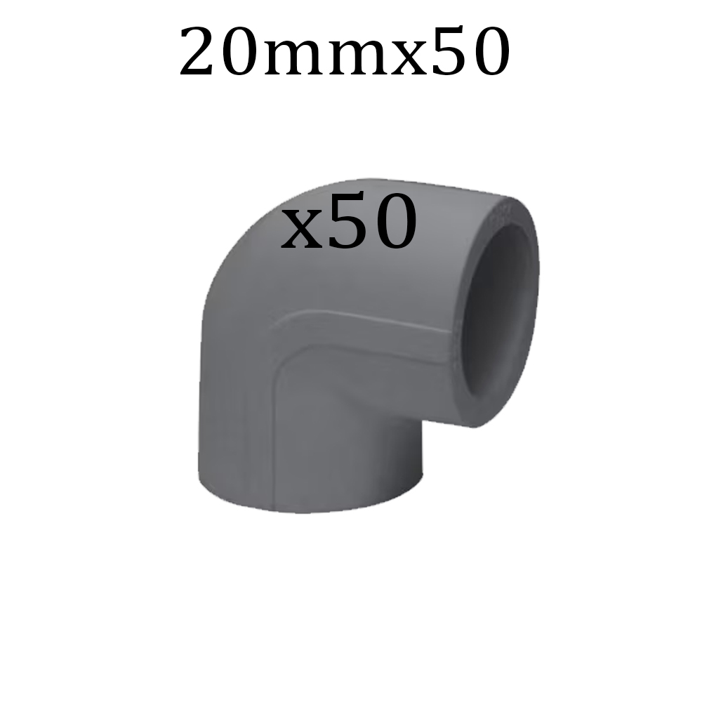 Codo 90° 20mm So/so Soldar Ppr Pack 50 Unidades - AGUAFER